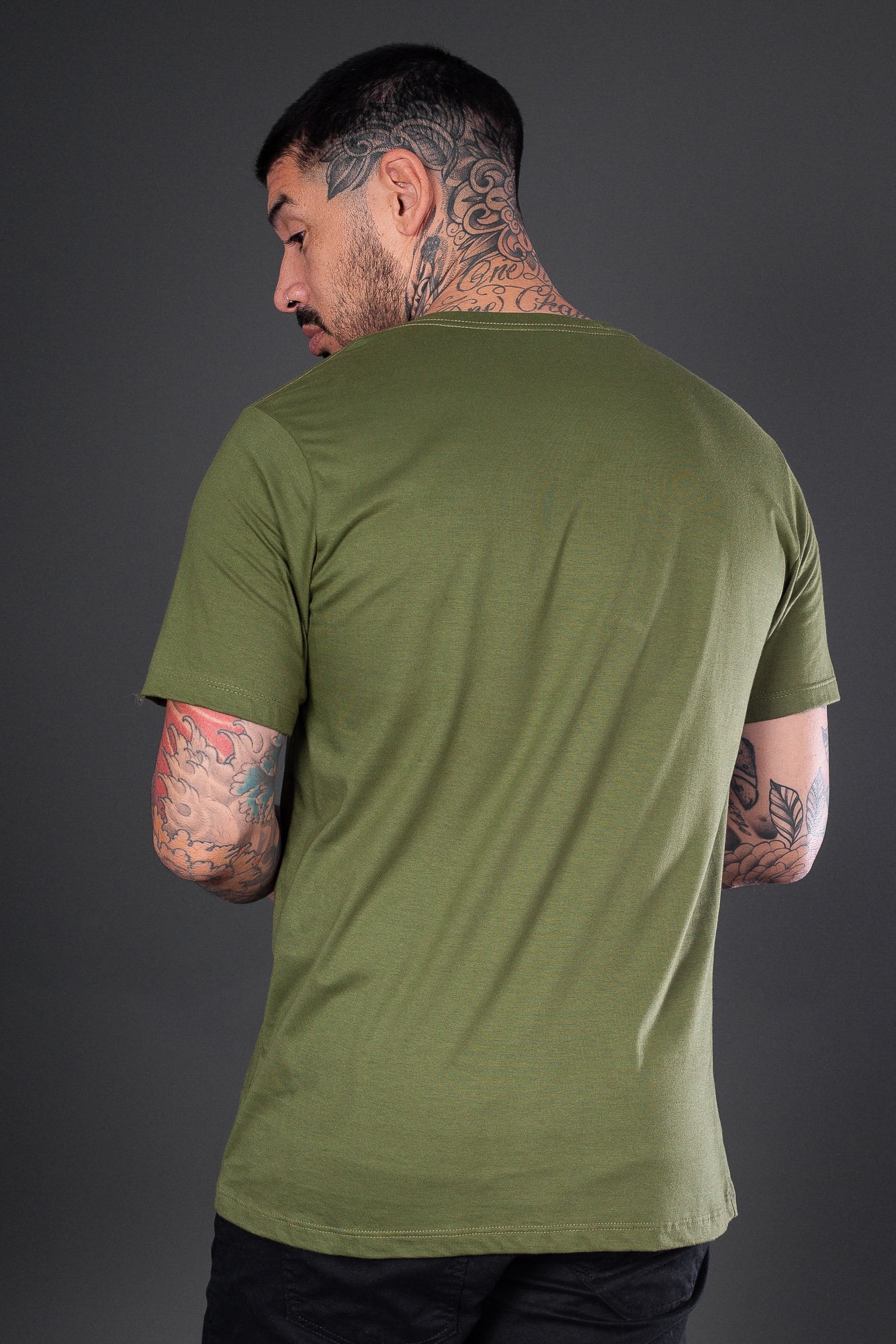 Camiseta Verde Musgo Lisa